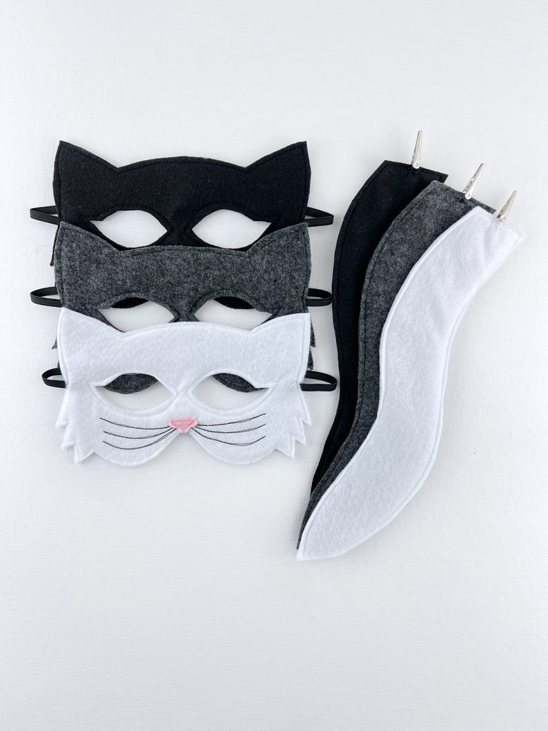 Felt Kitten Mask & Tail Set: Eco-friendly Cat Costume - Etsy