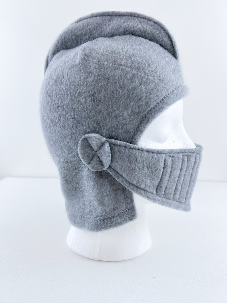 Handmade Gray Fleece Knight Helmet: Movable Visor, Kids Costume - Etsy