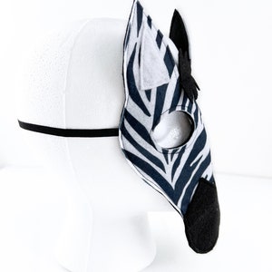 Felt Zebra Mask for Kids – Handmade Eco-friendly Jungle Animal Costume ...