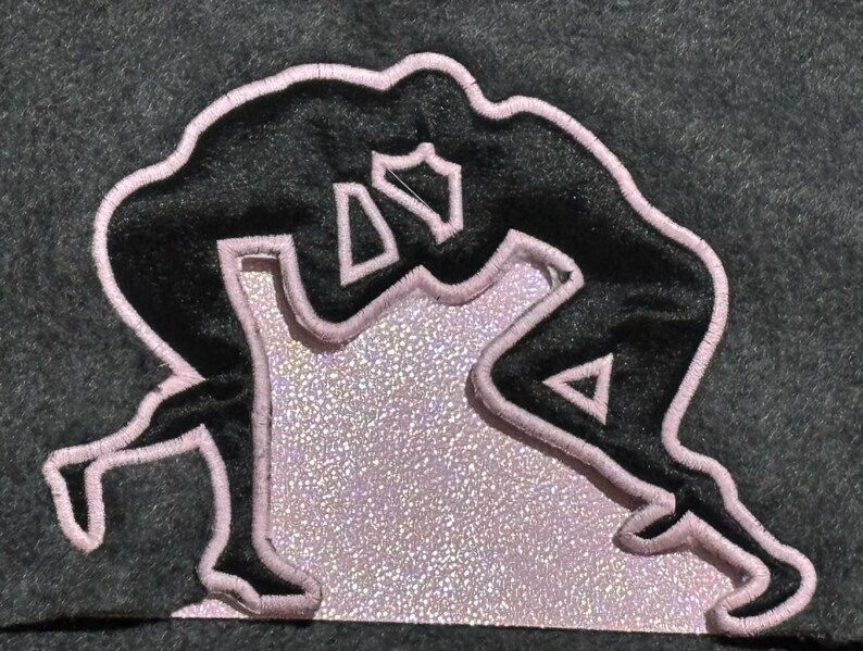 Wrestlers Side Split Applique Design - Etsy
