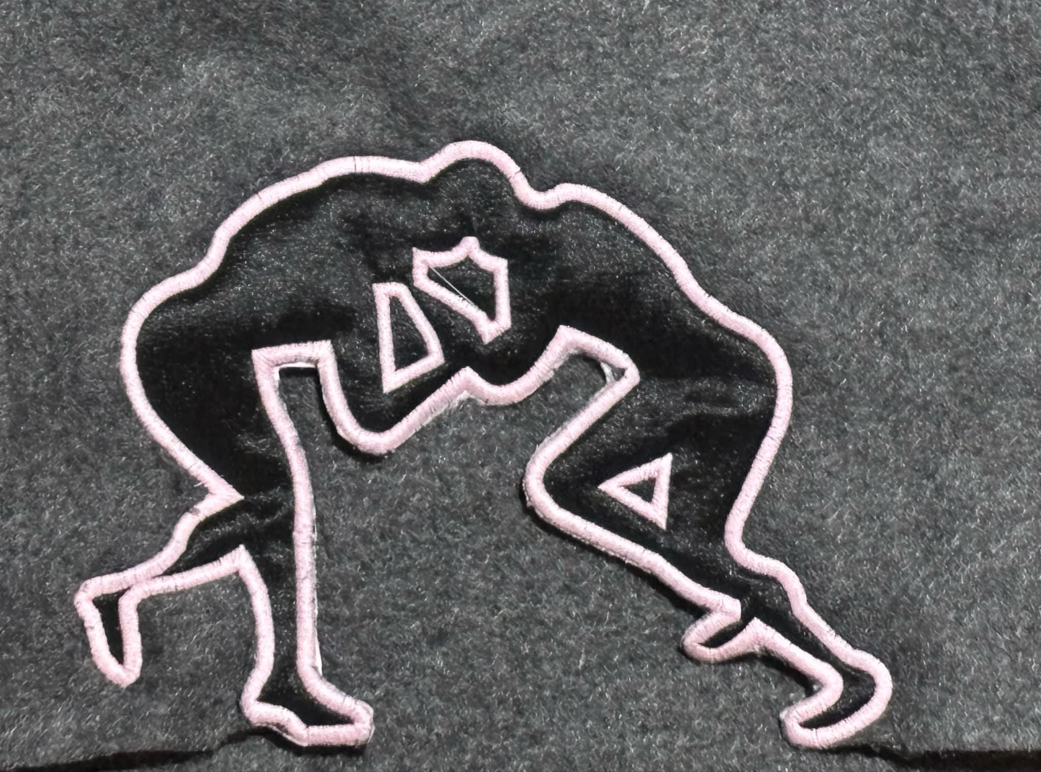 Wrestlers Side Split Applique Design - Etsy