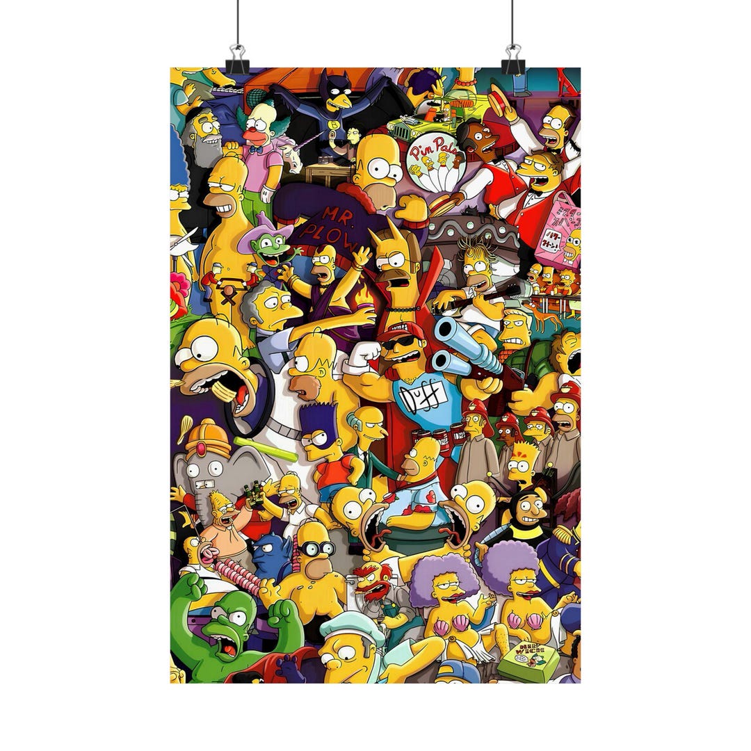 The Simpsons Characters Matte Vertical Posters - Etsy