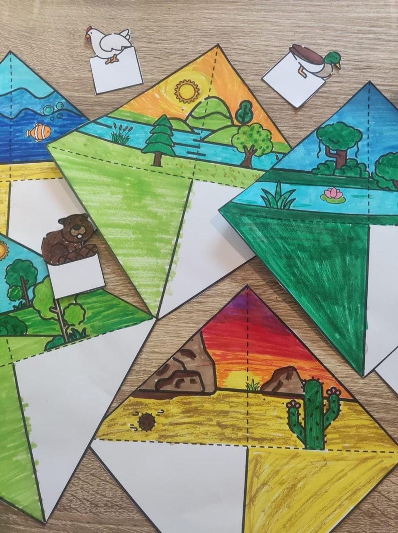 Craftivity: Habitat Triorama for Kids Science Craft Activity Diorama - Etsy