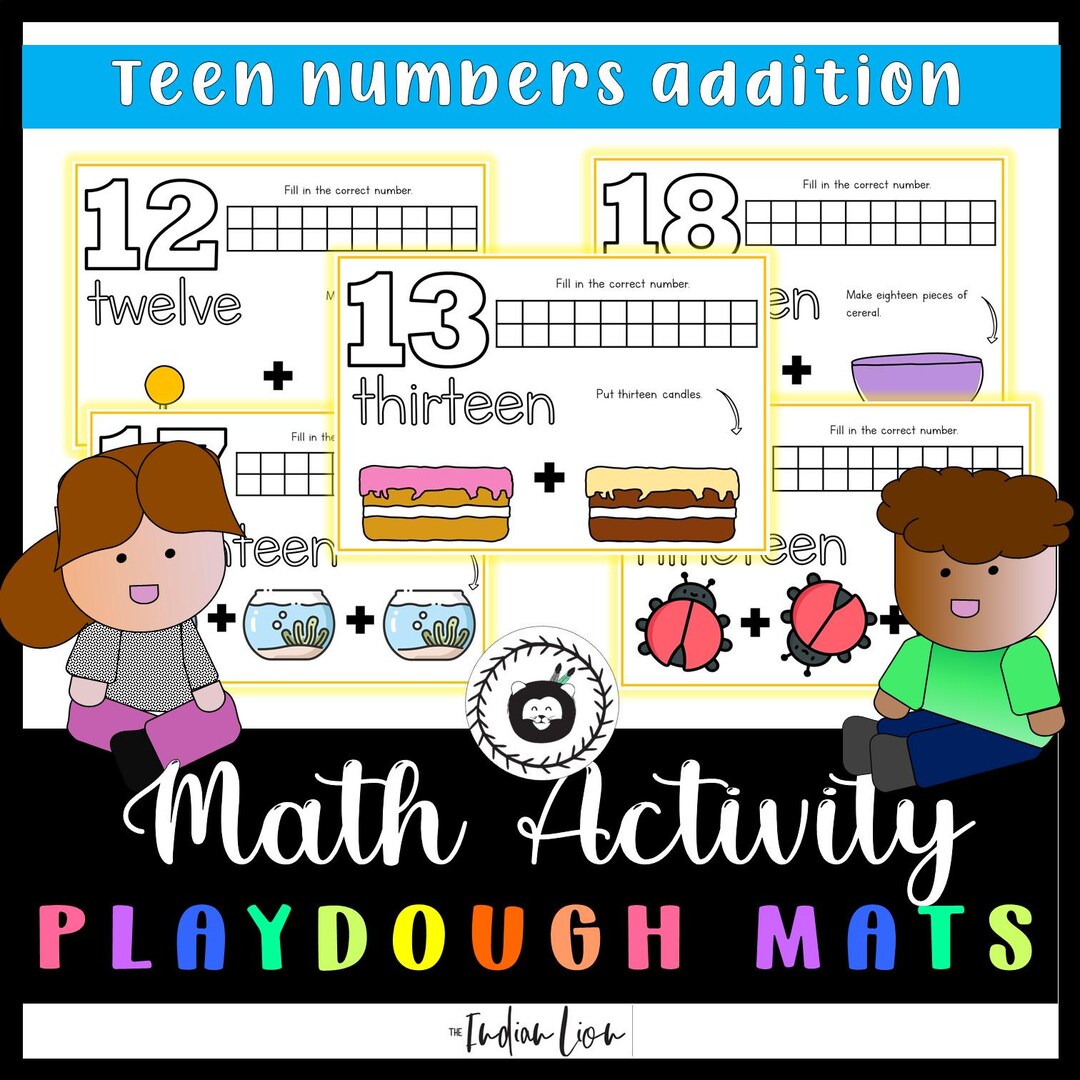 Playdough Mats - Make 20 Teen Numbers 11 to 20 Math Centers for ...