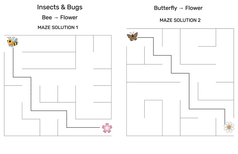 Kids Maze Activity Bundle 2, 10 Simple Beginner Maze Worksheets With ...