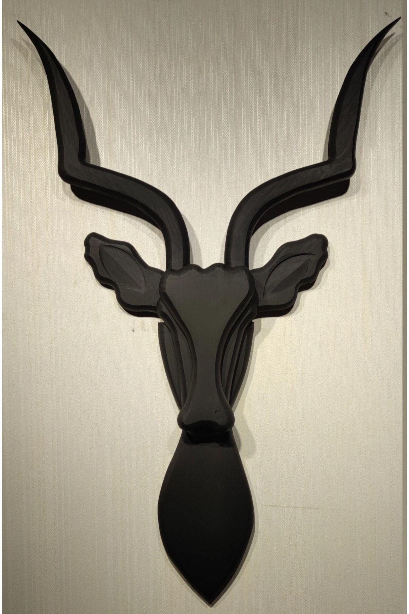 Handmade Wooden Antelope Sculpture - Custom Carved Animal Figurine ...