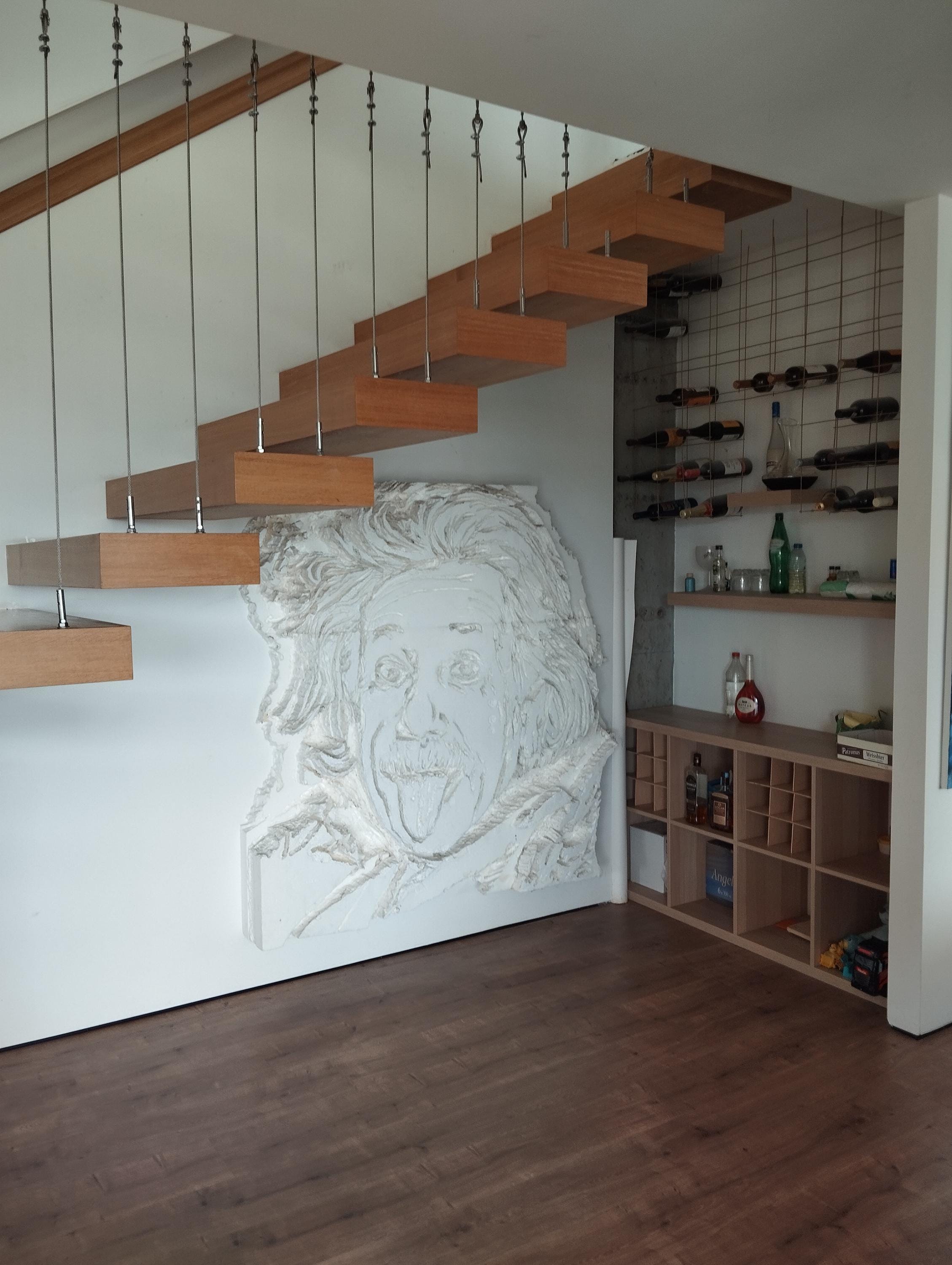 Handmade Albert Einstein Wall Sculpture - Unique Art Piece for Home ...