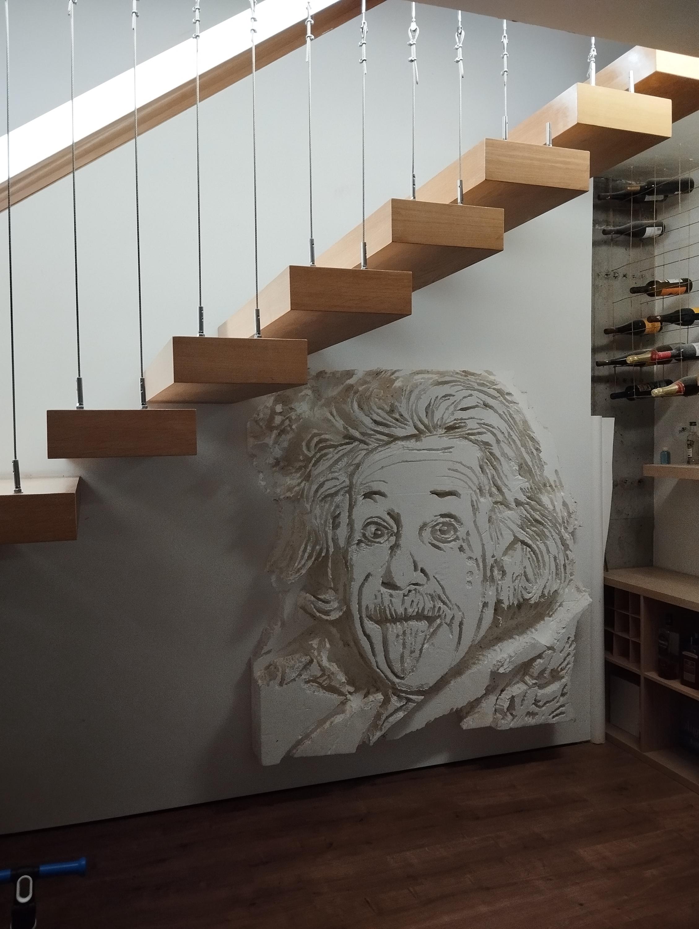Handmade Albert Einstein Wall Sculpture - Unique Art Piece for Home ...