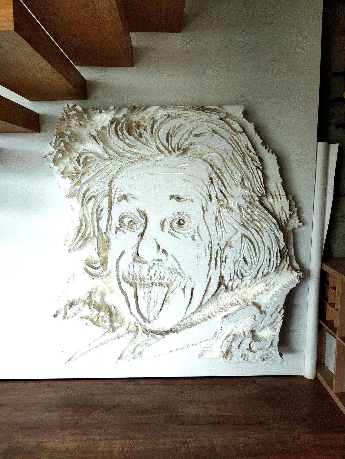 Handmade Albert Einstein Wall Sculpture - Unique Art Piece for Home ...