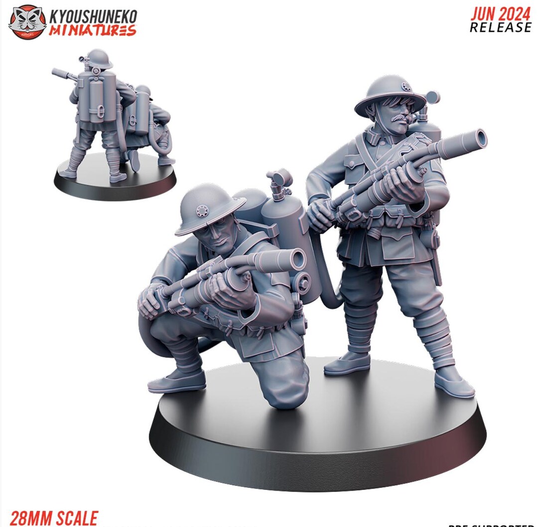 28mm Resin Printed Second World War -flamethrower - Chinese NRA ...