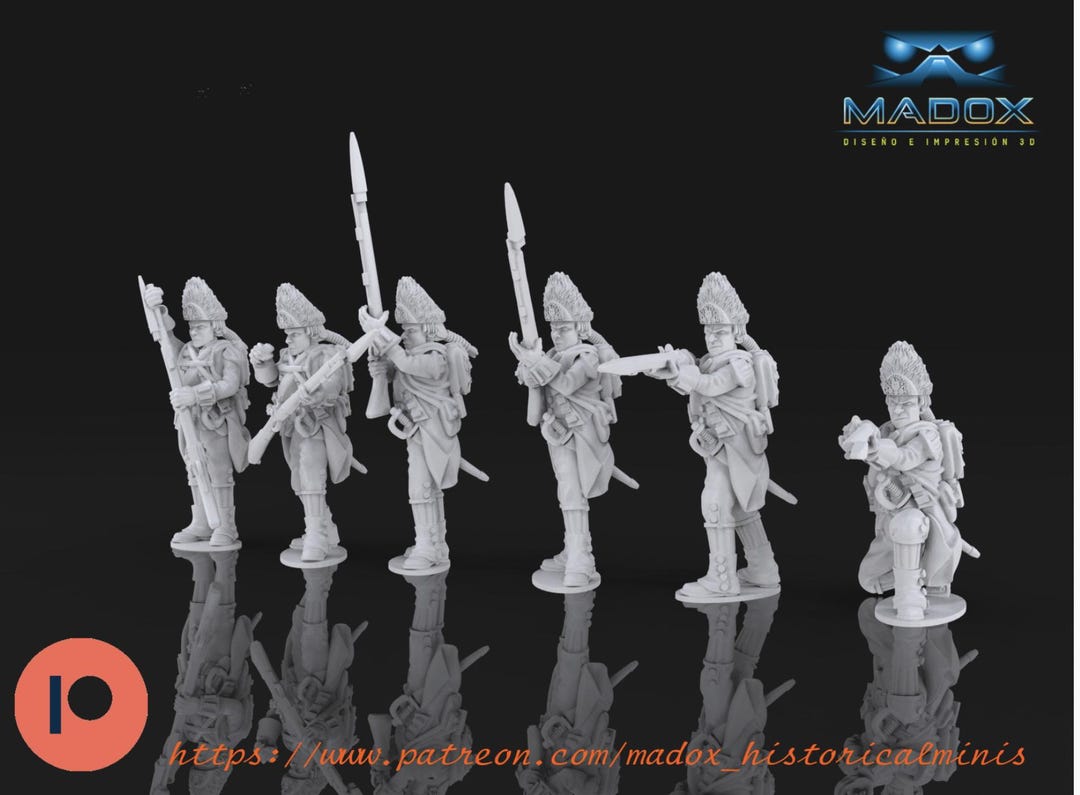 28mm Historical Gaming- Resin Printed Figures- AWI British Grenadiers ...