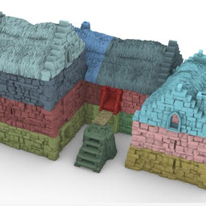 28mm PLA Printed Norman/viking Hamlet Historical Village - Etsy