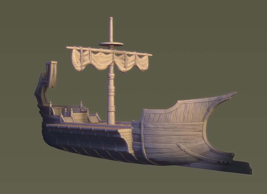 PLA Printed Terrain Ancient Rome-alexandria Ship 2 - Etsy