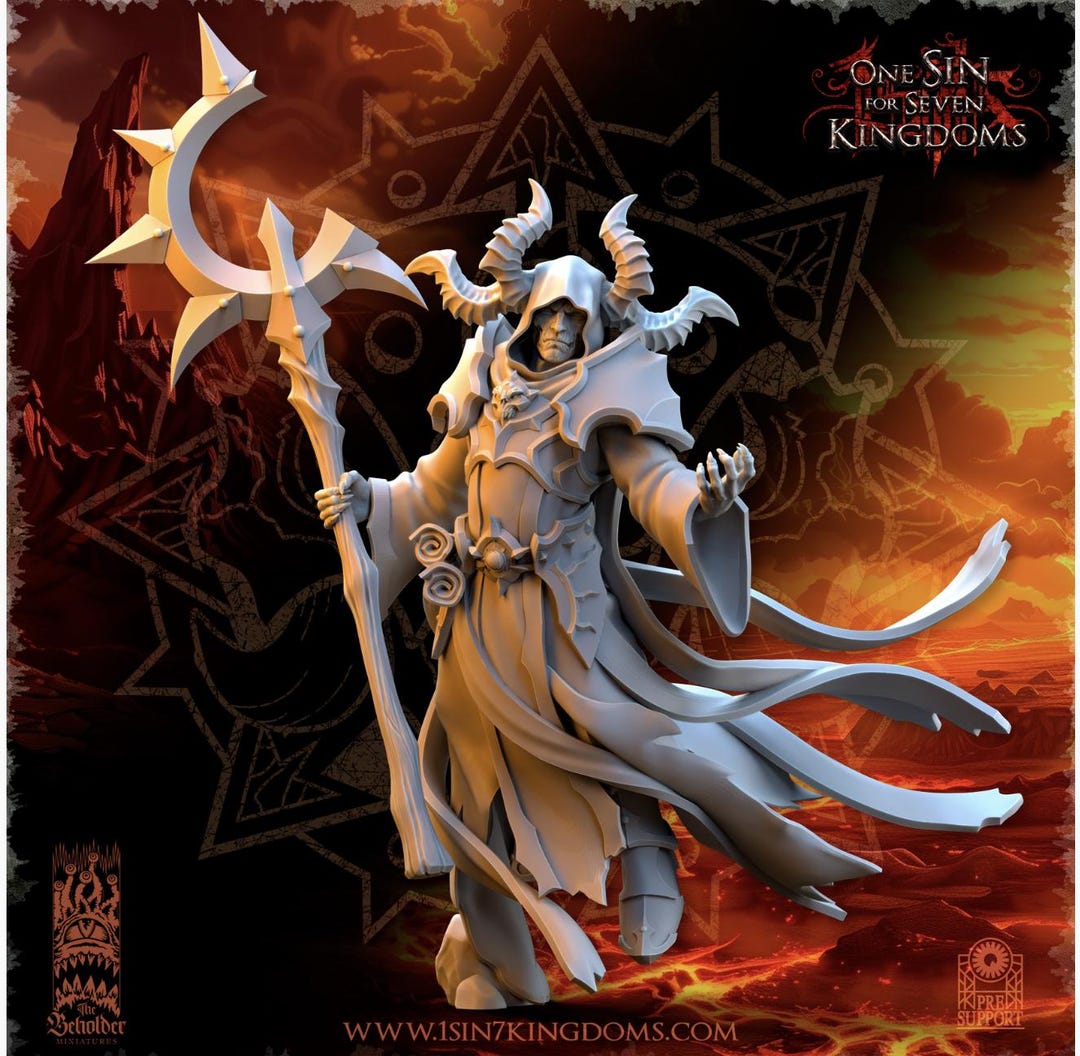 Resin Fantasy Models- Nihilgaard, the Dark Sorcerer -28mm Heroic Scale ...