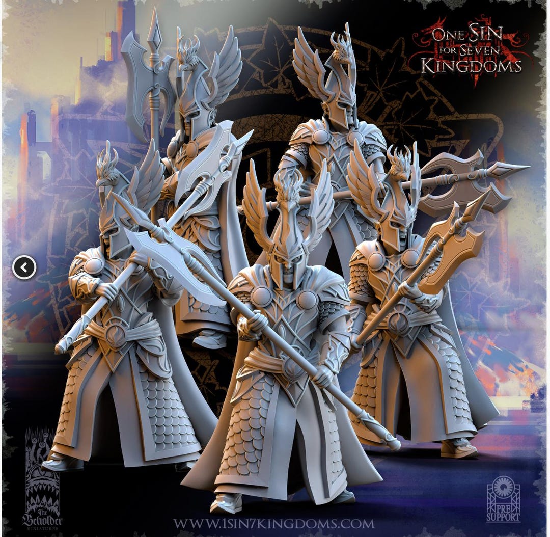 Resin Fantasy Models- Silvermoor Elves Searing Bird Guardians -28mm ...