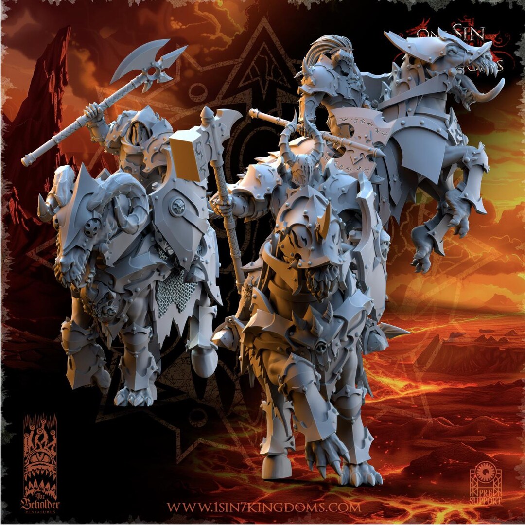 Resin Fantasy Models-realms of Mayhem the Ascended Knights -28mm Heroic ...