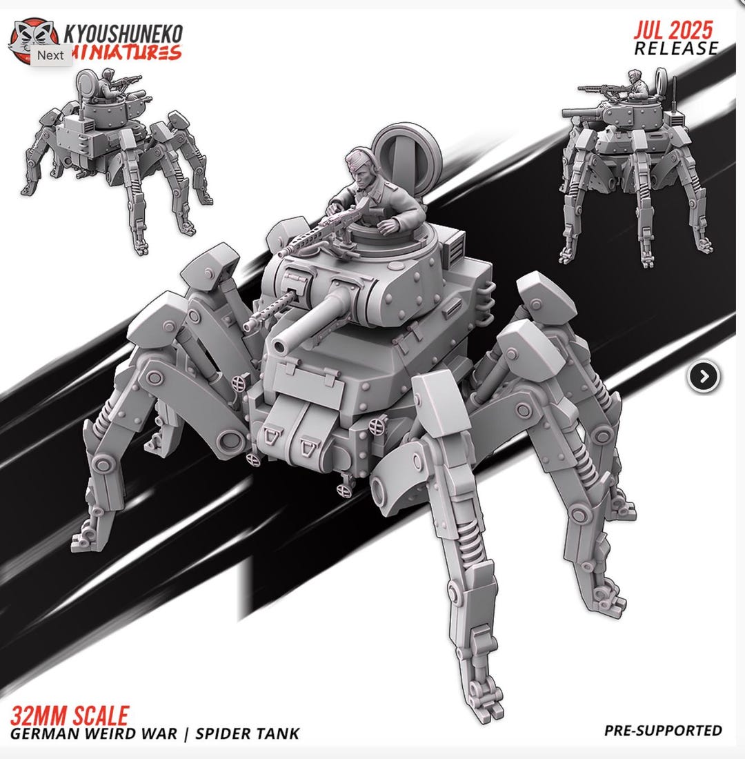 Modern Weird War-light Ambush Walker - German Weird War | Spider Tank ...