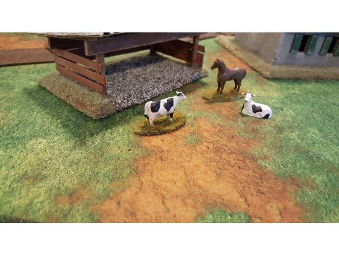 World War 2- 28mm 10 Pack of Livestock. Cows and Horses Resin Printed ...