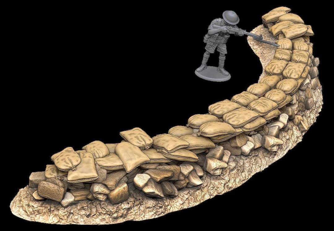 World War 2- 28mm Sandbag Barricade 2 Pack - Etsy
