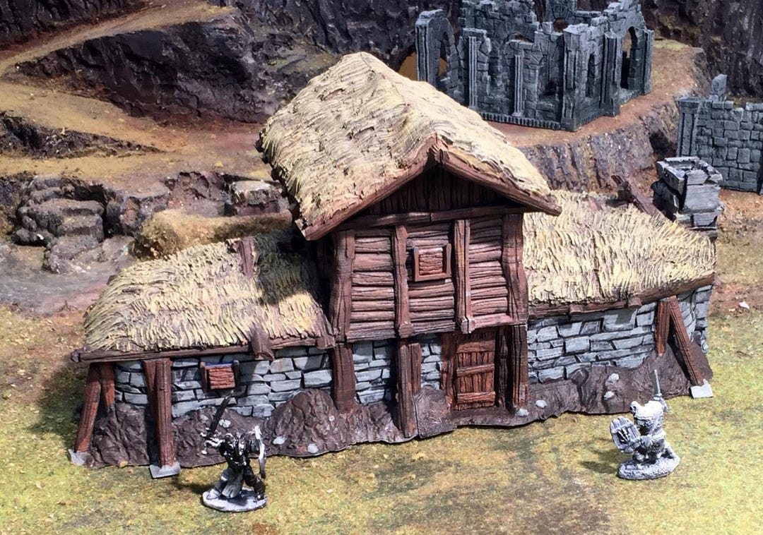 28mm PLA Printed Historical Dark Age Large Peasant or Celtic Dwelling ...