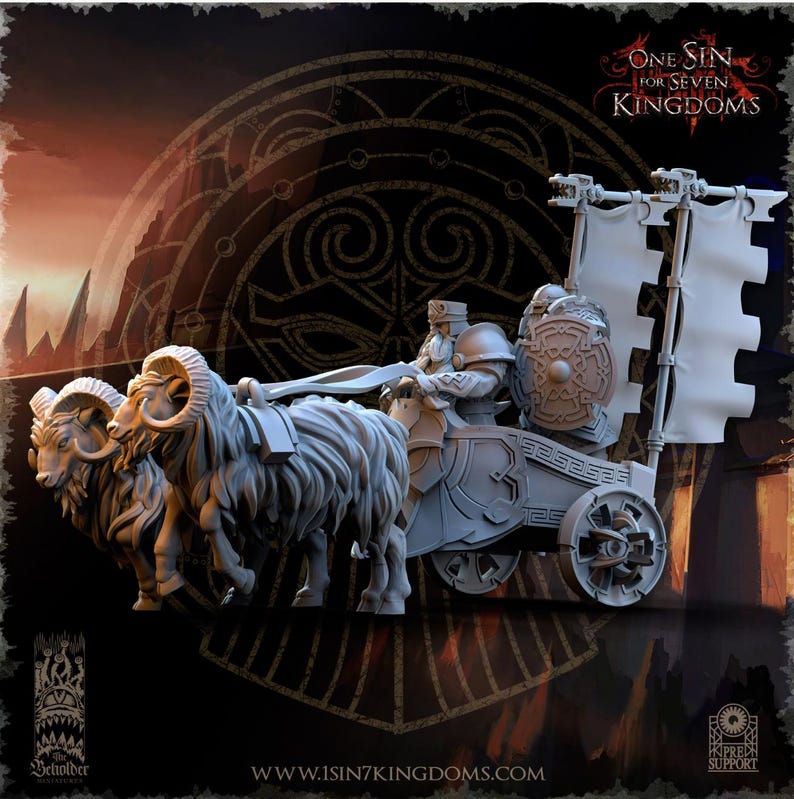 Resin Fantasy Models- Dwarven Kingdoms War Chariot -28mm Heroic Scale ...