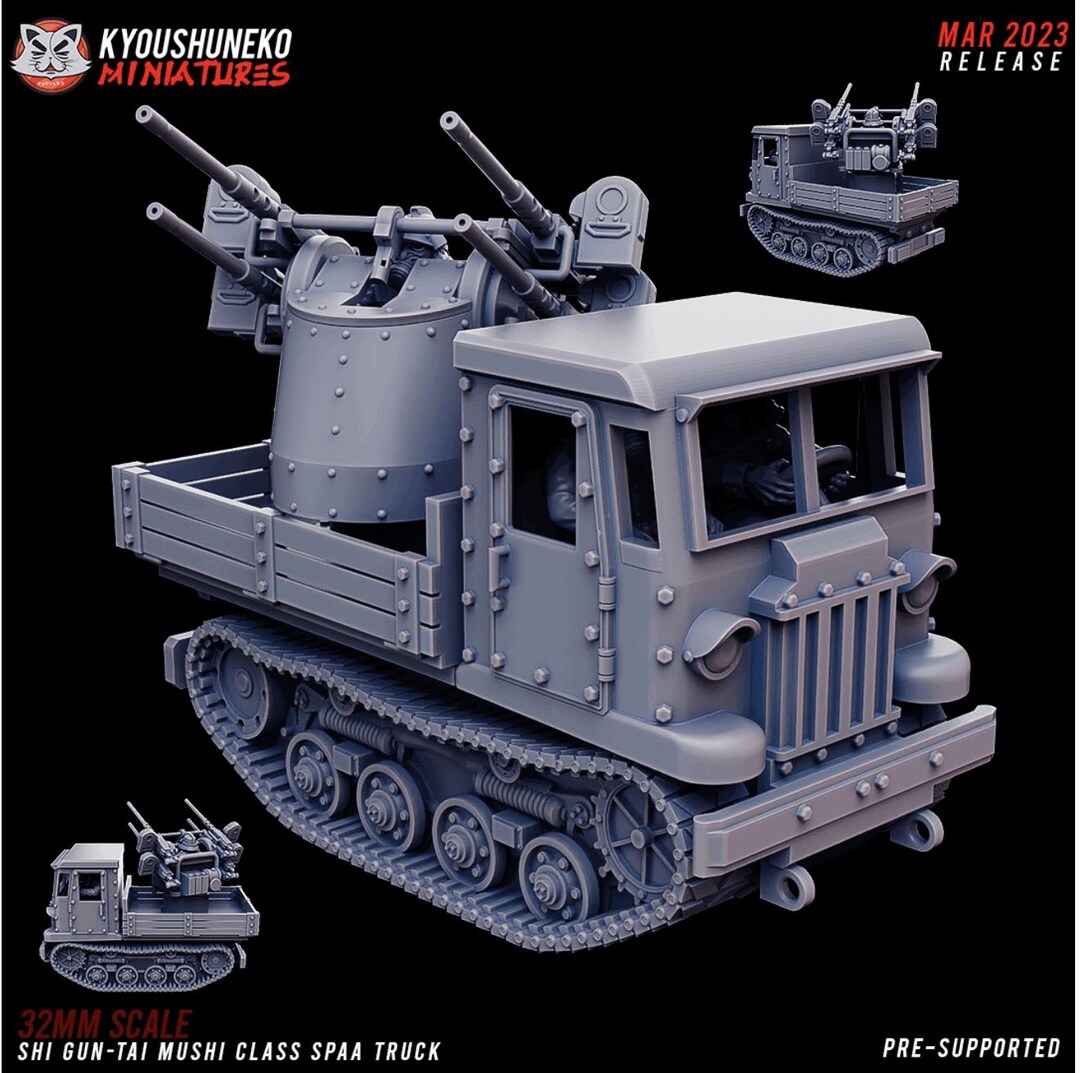 28mm Resin Printed Post-modern Warfare - Weird War- Shi Gun-tai Mushi ...