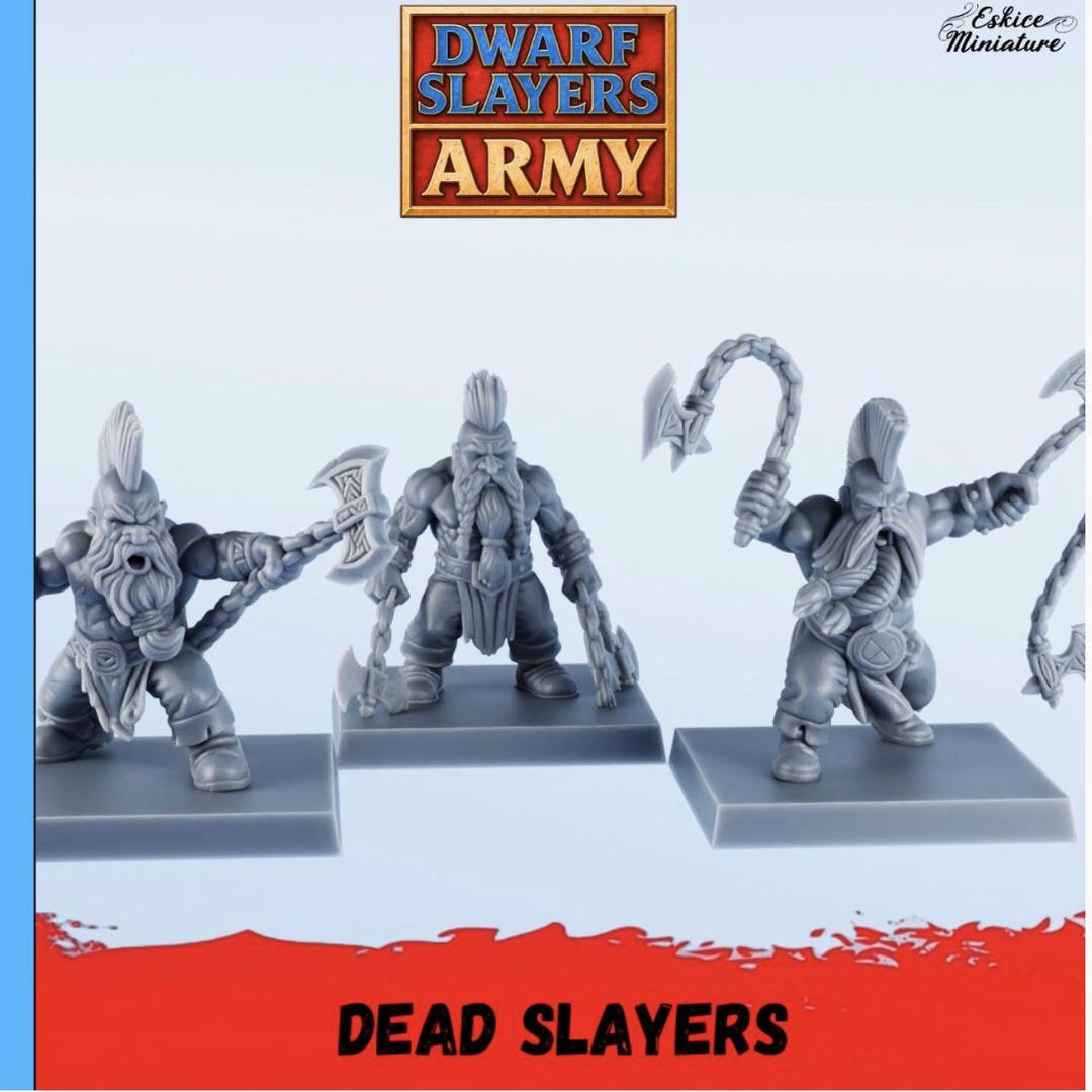 Fantasy World Dwarf Slayer Army- Dead Slayers -6 Pack - Etsy
