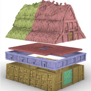 28mm PLA Printed Norman/viking Hamlet Historical Village - Etsy