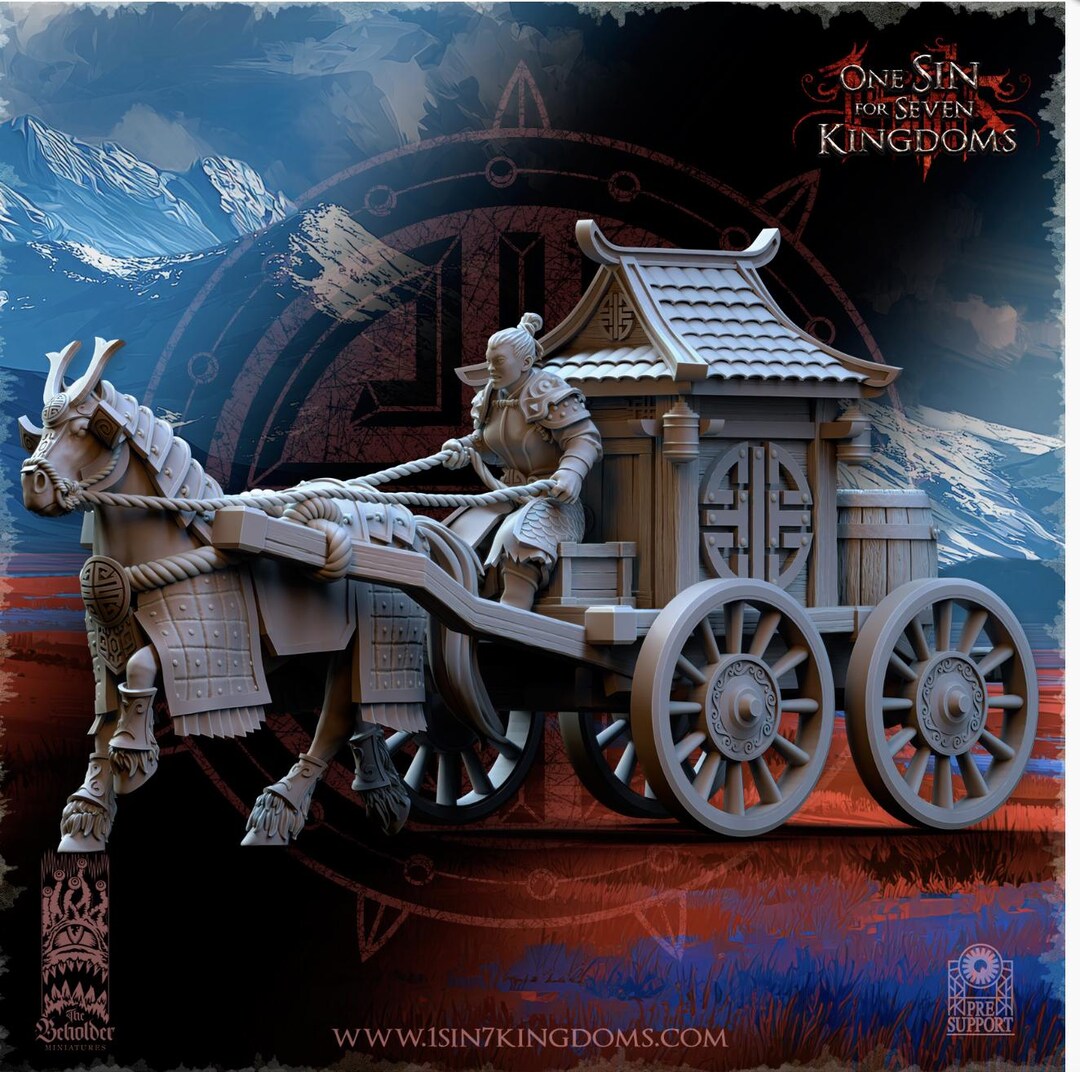 Resin Fantasy Models- Astarii Dynasty Imperial Supply Chariot -28mm ...