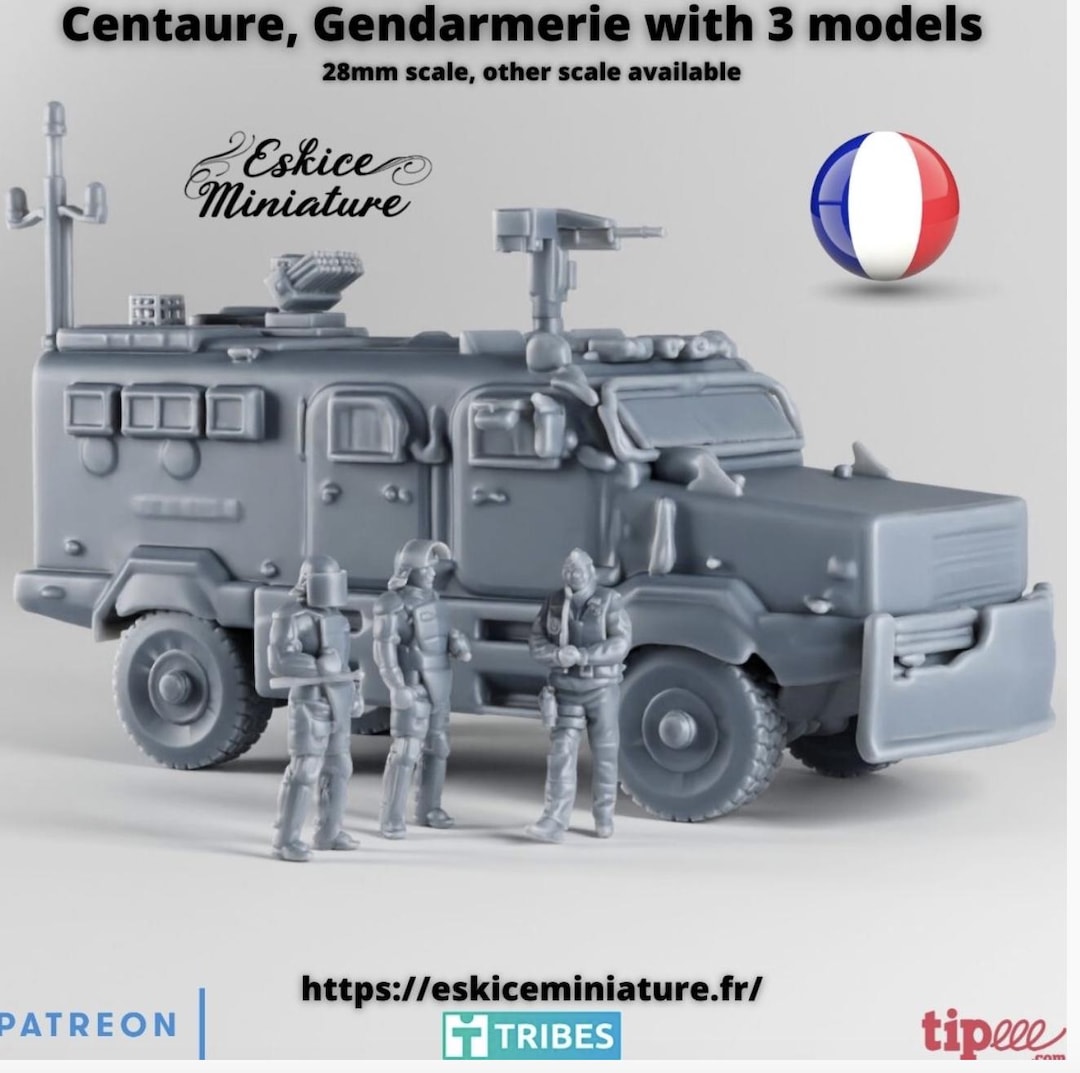 Post Apocalyptic Weird War- Centaure Gendarmerie Vehicle With Crew ...