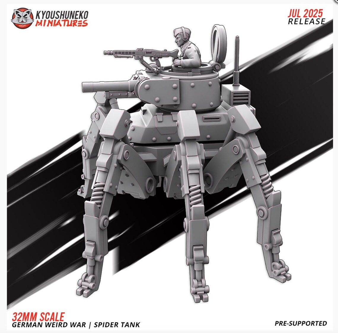 Modern Weird War-light Ambush Walker - German Weird War | Spider Tank ...