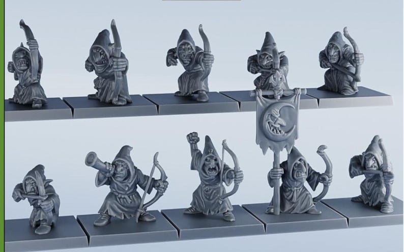 Fantasy World Goblin Army- Goblins Archers - Etsy