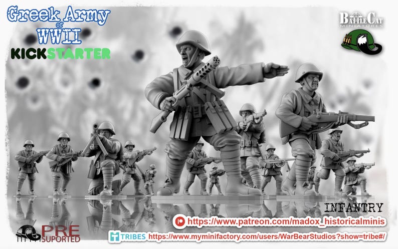 28mm World War 2- Resin Printed WWII Greek Infantry (14 Pack) - Etsy