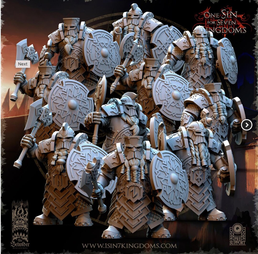 Resin Fantasy Models- Dwarven Kingdoms Warriors -28mm Heroic Scale - Etsy