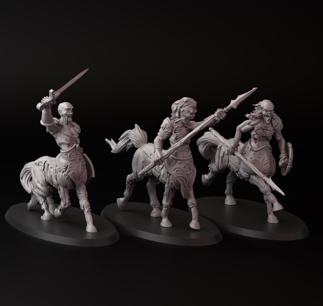 Resin Printed Miniatures- Zombie Centaurs- 3 Pack-28mm Models - Etsy
