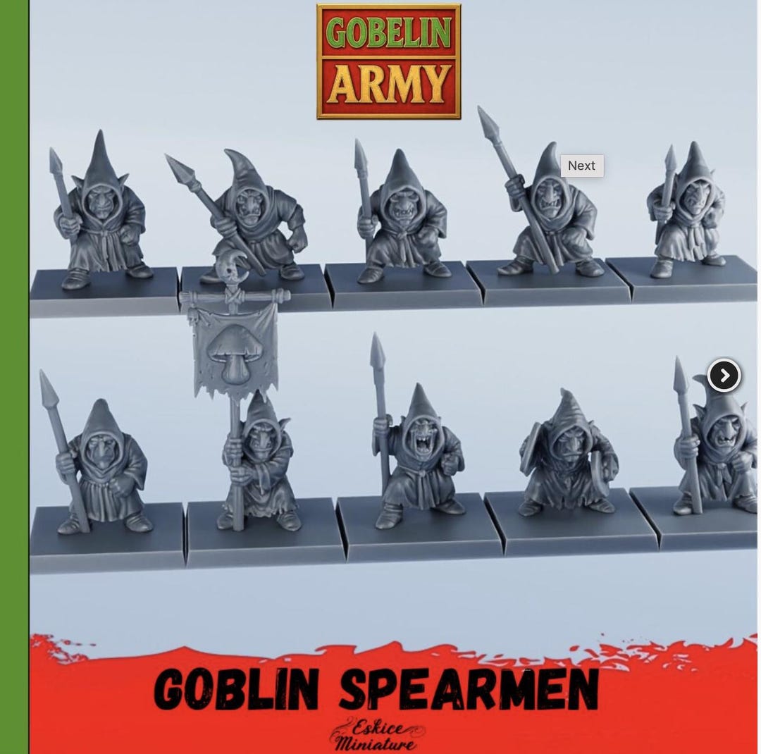 Fantasy World Goblin Army- Goblins With Spears and Shields - Etsy