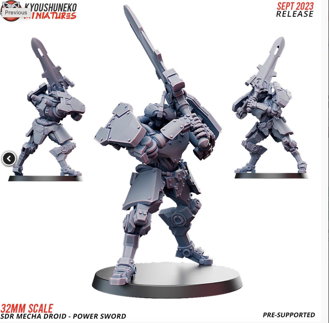 28mm Resin Printed Second World War- Weird War- SDR Mecha Droid Power ...