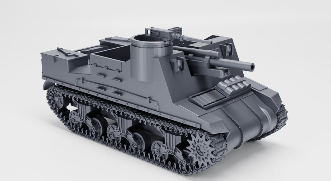 28mm World War 2-resin Printed Priest M7B1 105mm HMC With Sherman ...
