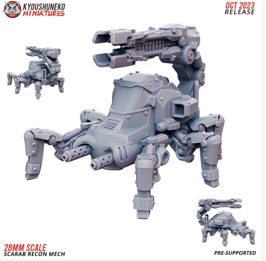 Modern Weird War-scarab Recon Mech - Etsy
