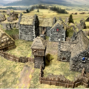 28mm PLA Printed Norman/viking Hamlet Historical Village - Etsy