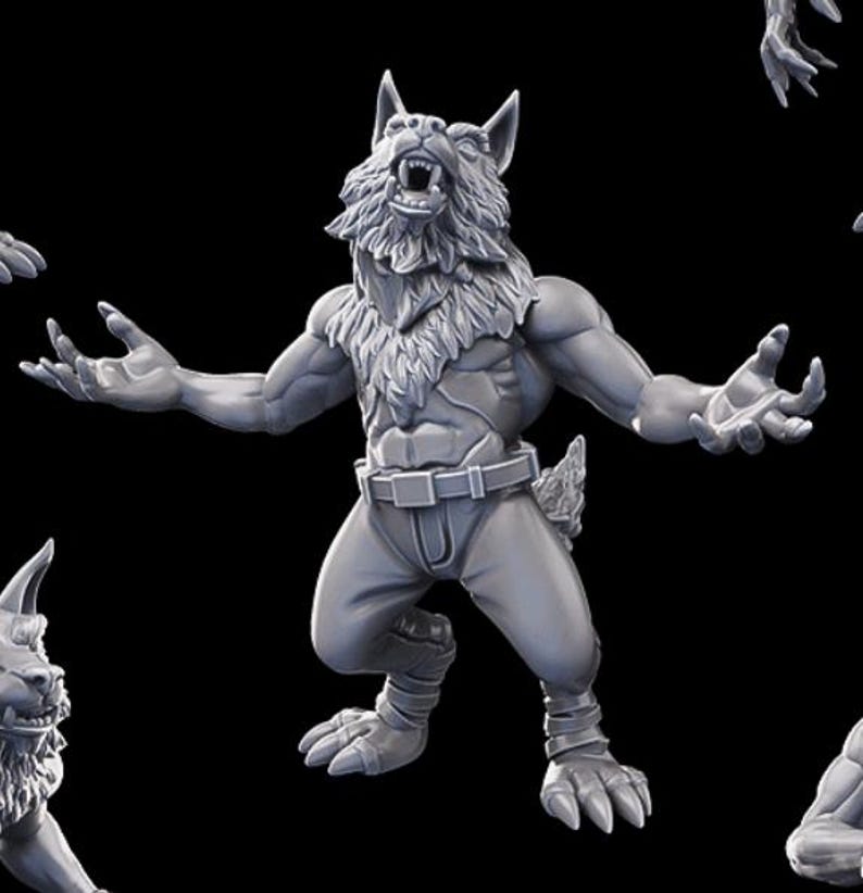 28mm Resin Printed Post-modern Warfare - Weird War German Werewolf ...