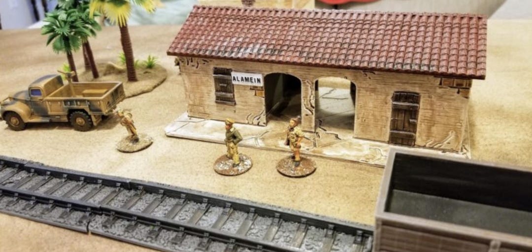 World War 2- 28mm Scale North Africa EL ALAMEIN Replica Train Station ...