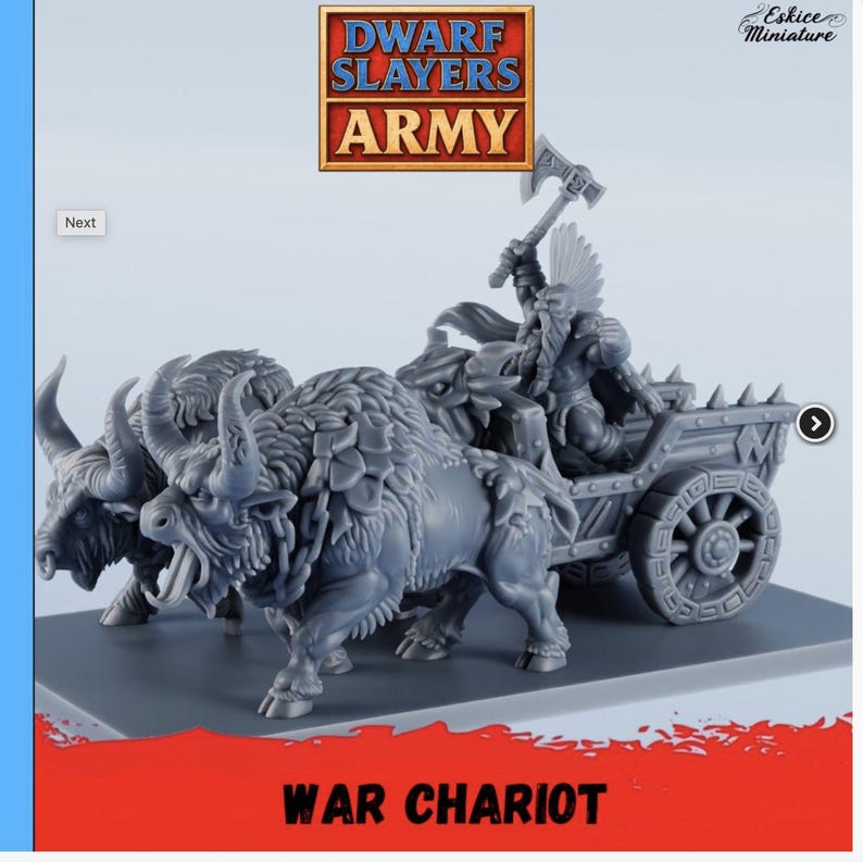 Fantasy World Dwarf Slayer Army- Slayer War Chariot - Etsy