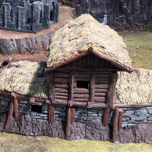 28mm PLA Printed Historical Dark Age Large Peasant or Celtic Dwelling ...