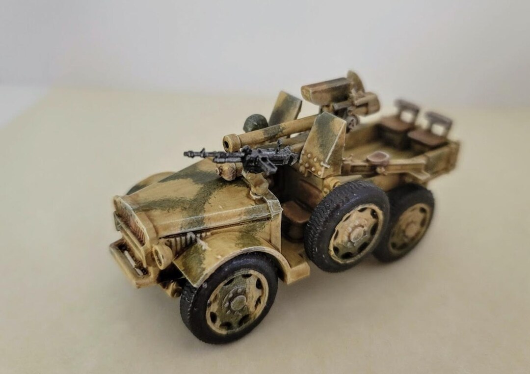 28mm World War 2-resin Printed Italian T37 Gun Truck With 75/27 Gub - Etsy