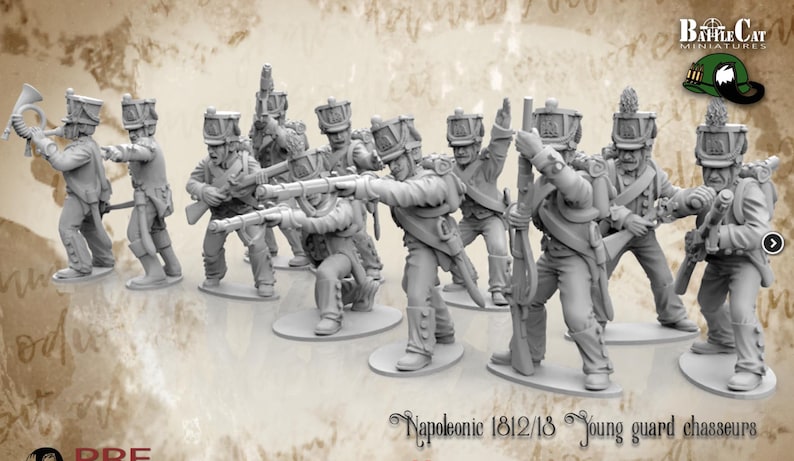 28mm Historical Gaming- Resin Printed Figures- Napoleonic 1812 French ...