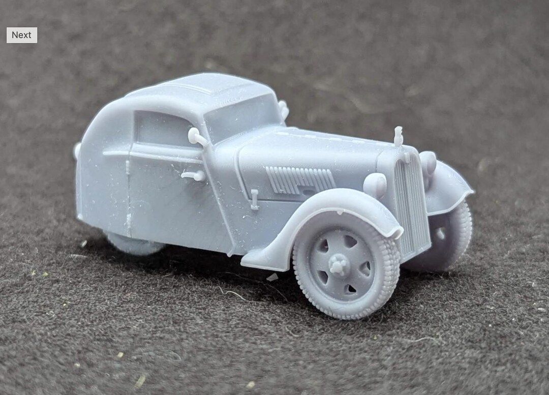 28mm World War 2- Resin Printed Tricycle Car Framo Stromer (3-wheeler ...