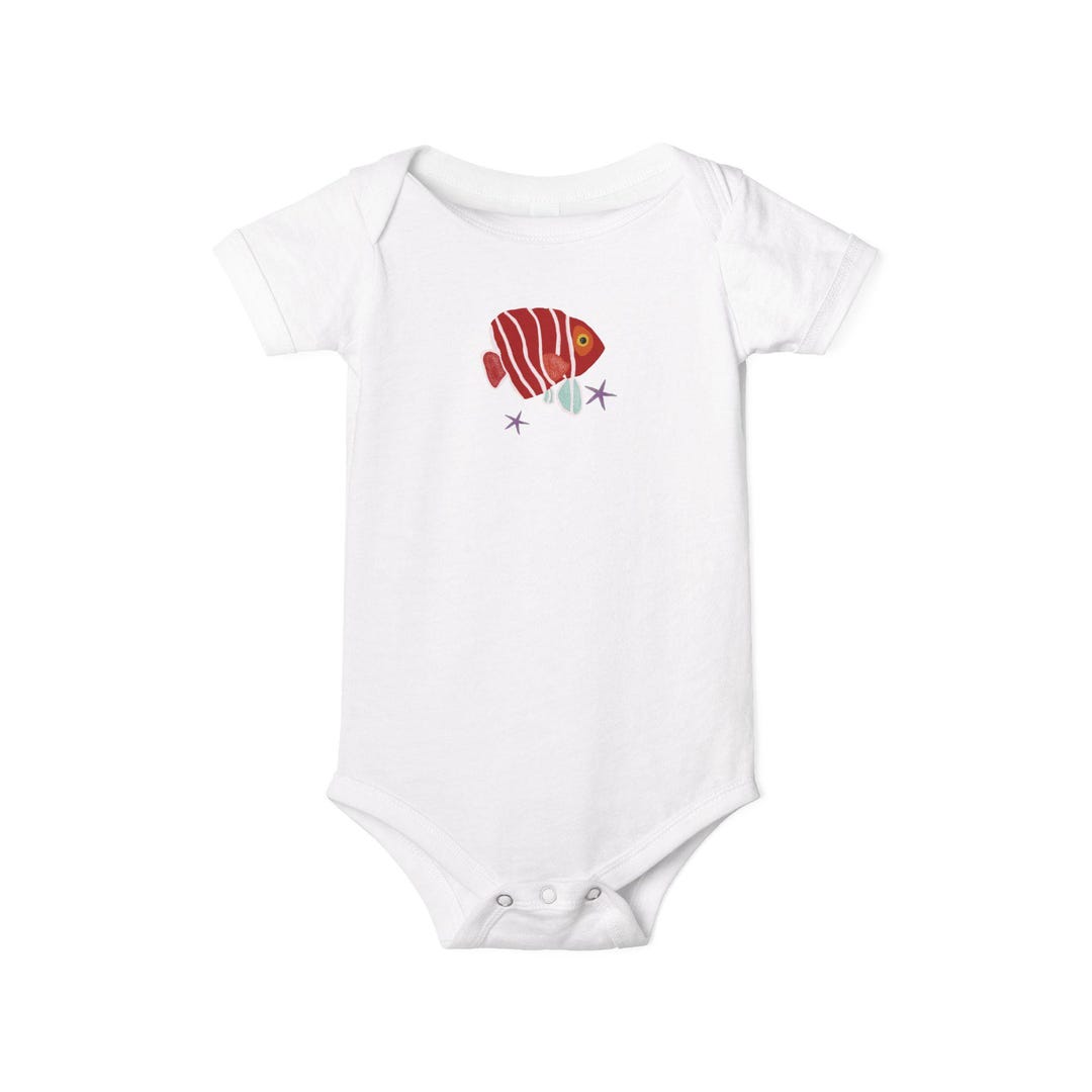 Infant Onesie, Cute Fish Ocean Theme - Baby Bodysuit, Underwater ...