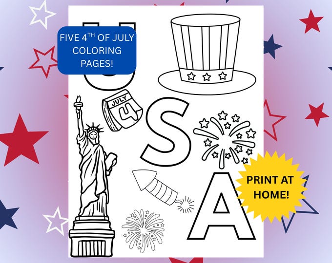 4th of July Worksheets, Independence Day Activities, Patriotic Kid's ...