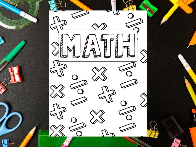 Printable Binder Covers Set of 3 | Math, Science & Reading | School ...